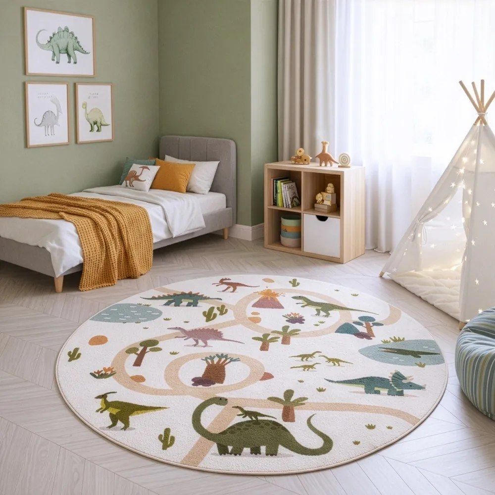 Pratelný dětský koberec ø120 cm Coco 1131 – Ayyildiz Carpets