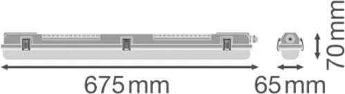 Zářivka LEDVANCE Damp Proof 600mm IP65 G13 pro LED trubici T8