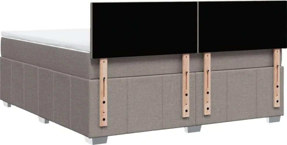 Box spring postel s matrací taupe 180x200 cm textil 3287144