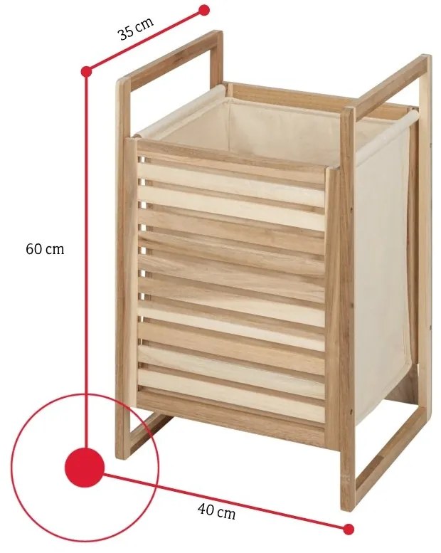 Úložný box ACINA, 40x60x35, hnědá/krémová