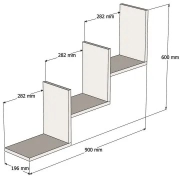 Nástěnná police MIST 60x90 cm bílá
