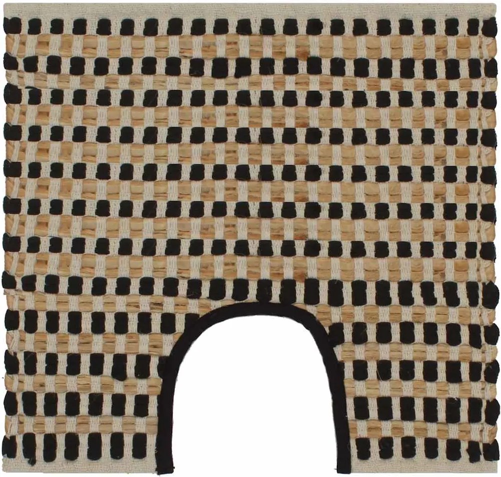 Koupelnová předložka z juty 160 x 230 cm přírodní a černá 133220