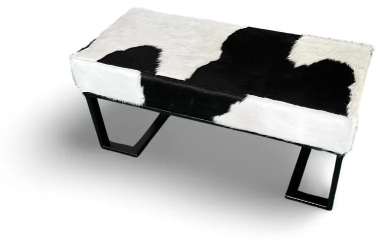 Luxusní taburet - lavice - Henrik černobílý