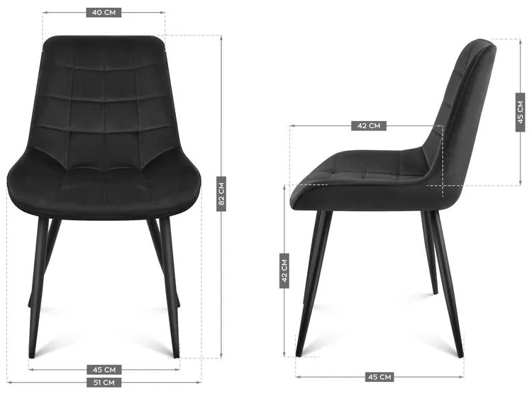 Huzaro Jídelní židle Prince 3.0, v setu 4 ks - zelená