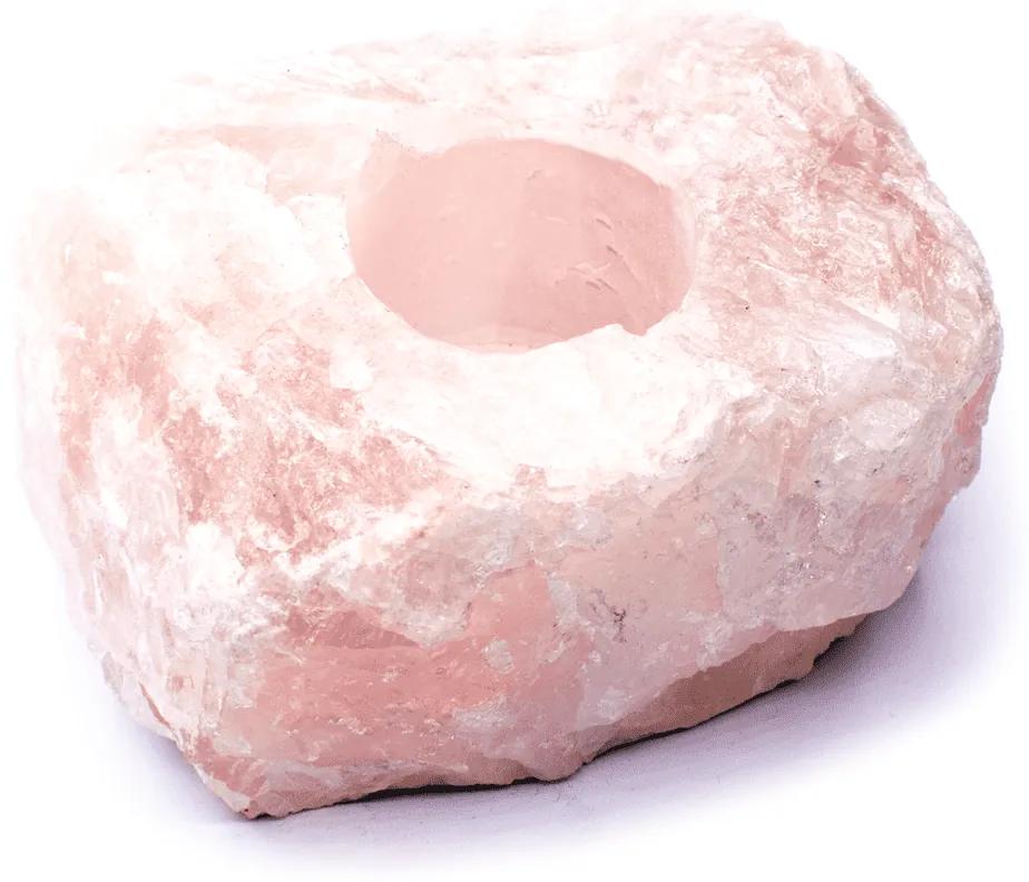 Milujeme Kameny Svícen - růženín surový kámen
