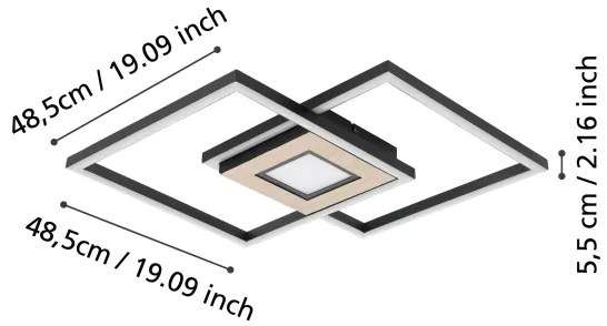 Eglo 901742 - LED Stmívatelné svítidlo MARINELLO 2xLED/17W/230V +1xLED/4,2W + DO