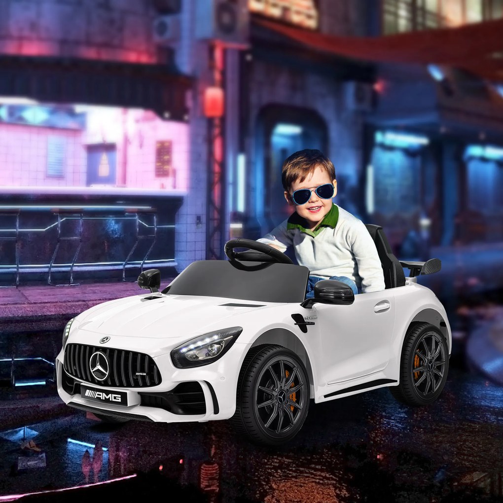 AIYAPLAY dětské elektrické autíčko 12 V dětské autíčko s dálkovým ovládáním 2.4G, USB, MP3, hudba, elektrické autíčko se světly, měkký start, funkce …
