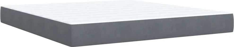 Box spring postel s matrací tmavě šedá 180x200 cm samet 3290985