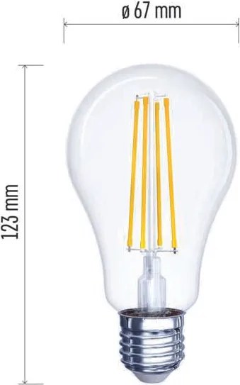 Emos lighting LED žárovka Filament A67 11W E27 neutrální bílá