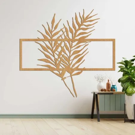 Dřevěná dekorace Tropické listy - Moderní botanický design | SENTOP HDF0303