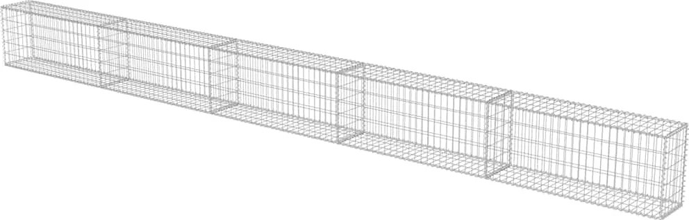 Gabionová zeď s víky z pozinkované oceli 600 x 30 x 50 cm 143583