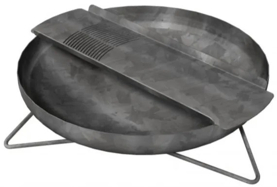 Grilovací plát na přenosné ohniště Ø 100 cm ✔ Surová ocel