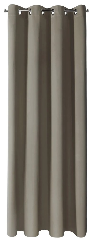 ZATEMŇOVACÍ ZÁVĚS NA KROUŽCÍCH BLACKOUT 135X250 CM TMAVĚBÉŽOVÁ