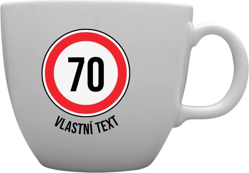 Personalizovaný MEGA XXL keramický hrnek 1 000 ml - narozeninová dopravní značka