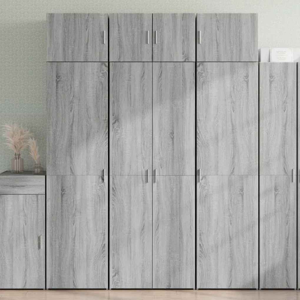 Úzká Úložná Šedá Sonoma 70X42,5X225 Cm Kompozitní Dřevo