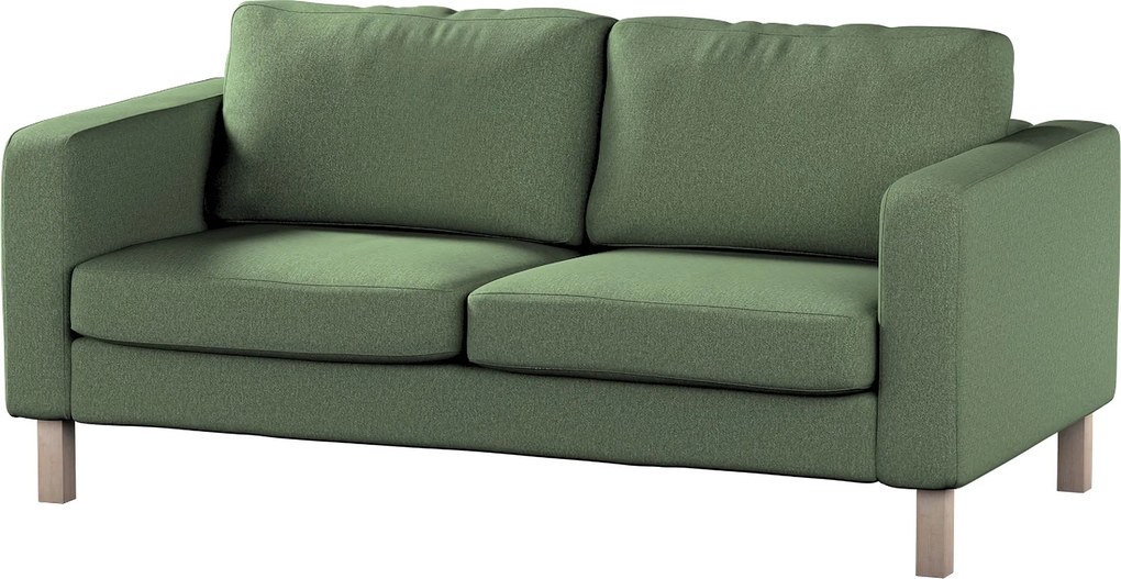 Potah na pohovku IKEA Karlstad 2-místná, nerozkládací, krátký barva zelená látka pletený vzor