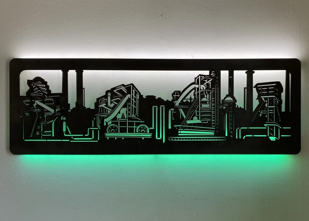 Li-Go "Železárny" světelný RGBW obraz 230V 120x40 cm provedení povrchu: bílá