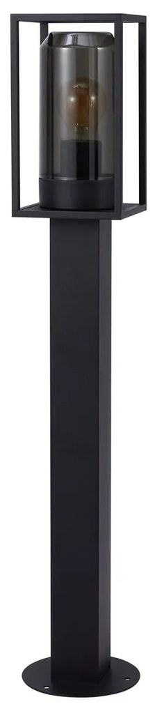 Černý zahradní sloupek Griffin pro žárovku E27 80cm  - Nordlux