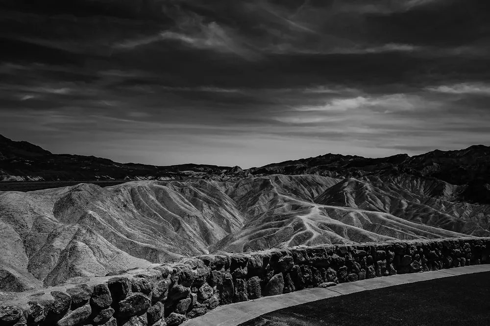Samolepící fototapeta černobílý Národní park Death Valley