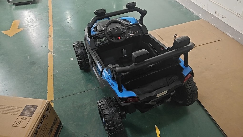 AIYAPLAY Dětské elektrické auto UTV pro dva, modré