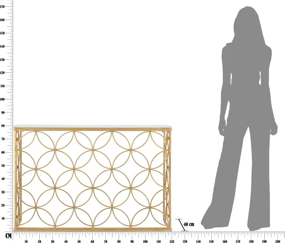 Designová konzola Fareeda 120 cm zlatá