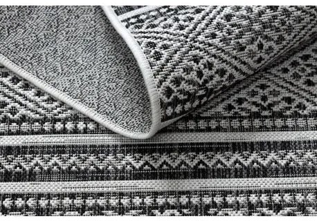 Dywany Luszczow Kusový koberec SISAL SION cikcak, diamanty BOHO 22168 černý / ecru Rozměr koberce: 180 x 270 cm