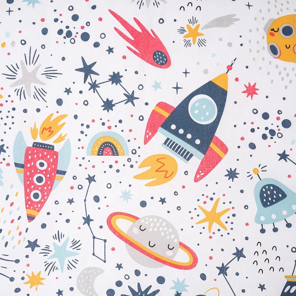 4Home Dětské bavlněné povlečení do postýlky Cosmic Adventure, 100 x 135 cm, 40 x 60 cm