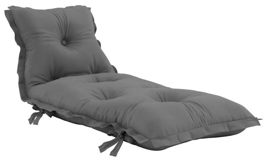Tmavě šedý variabilní futon vhodný do exteriéru Karup Design OUT™ Sit&amp;Sleep Dark Grey