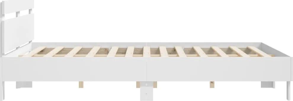 vidaXL Rám postele s čelem 180 x 200 cm kompozitní dřevo [3207399] Barva: hnědý dub