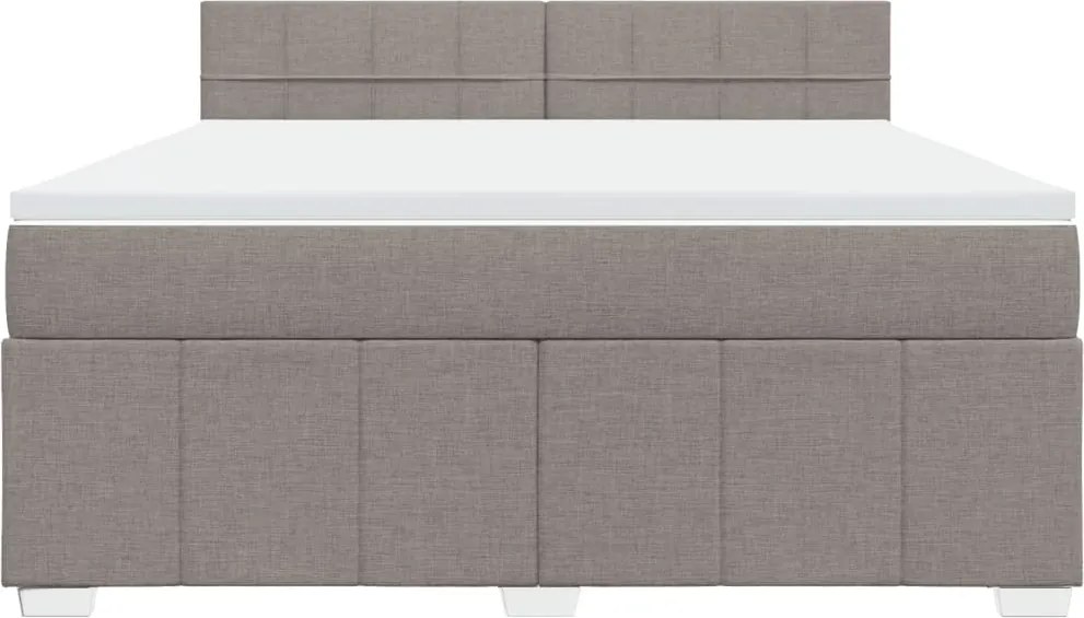 Box spring postel s matrací taupe 180x200 cm textil 3287151