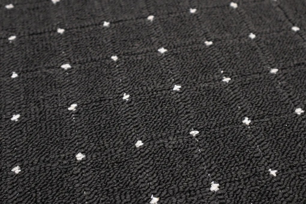 Condor Carpets, Kusový koberec Udinese antracit kruh, 67x67 (průměr) kruh, šedá, chodba / předsíň