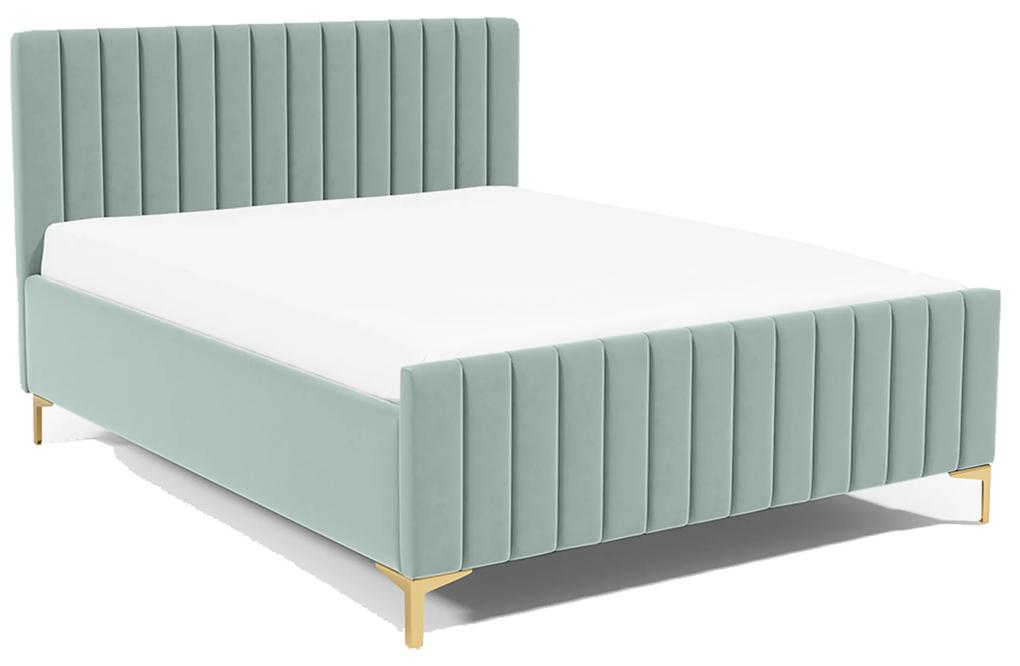 Eka Čalouněná postel SUTRA+ 180x200 cm Barva látky Trinity: (2312) Zelená, Úložný prostor: S dřevěným rámem úložného prostoru