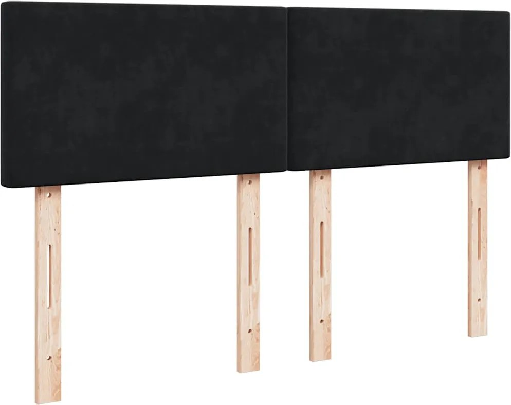 Box spring postel s matrací černá 160x200 cm samet 3287778