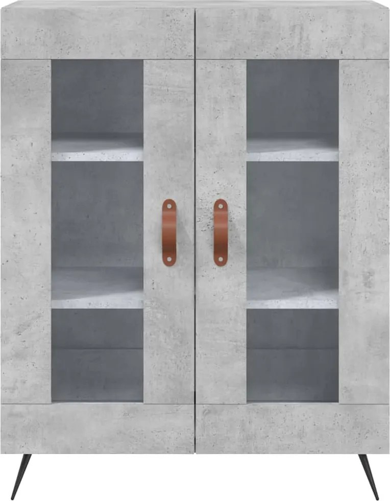 Skříň highboard betonově šedá 69,5x34x180 cm kompozitní dřevo 3189289