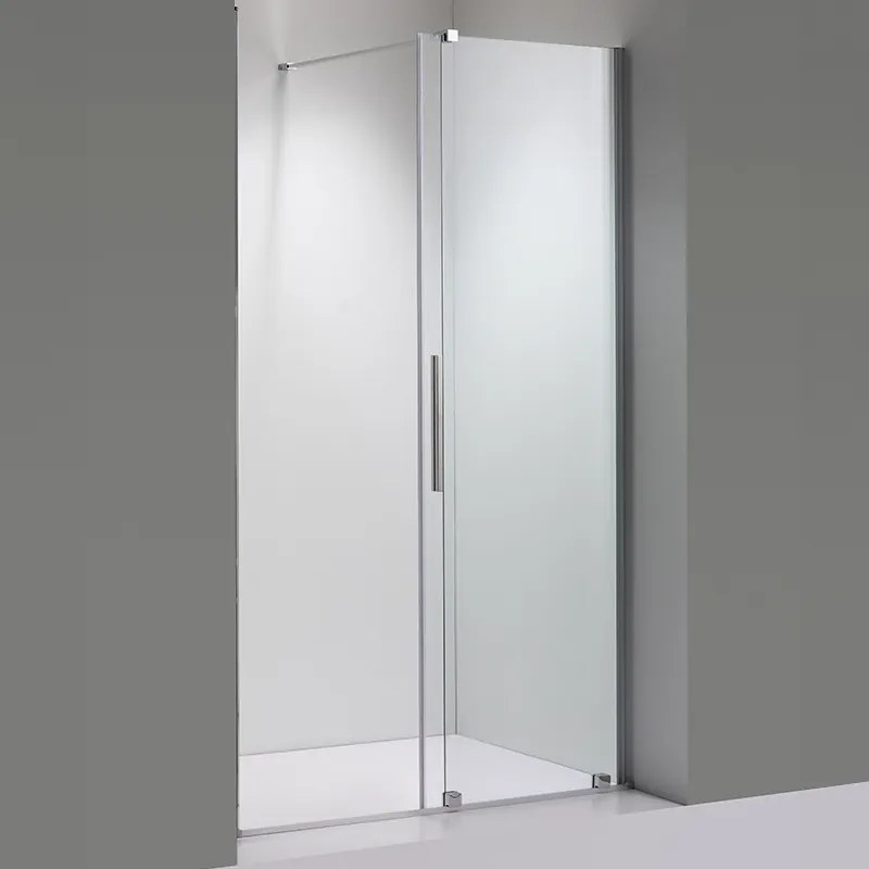 BPS-koupelny Posuvné sprchové dveře HYD-ATA 140 chrom/transparent pro instalaci do niky - bez vaničky