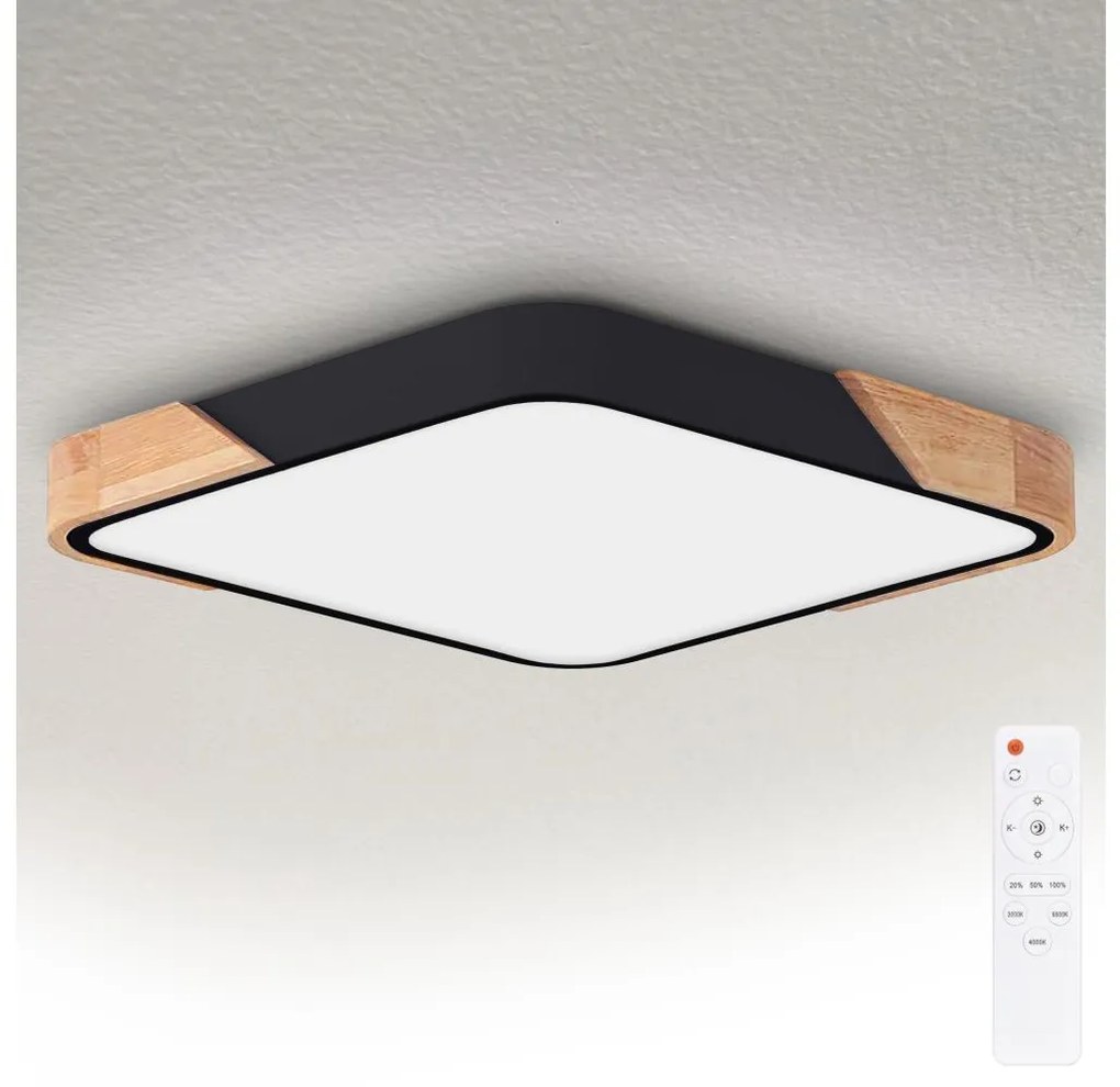 Brilagi - LED Stmívat. svítidlo PILANA LED/60W/230V dub/černá 56x56 cm + DO