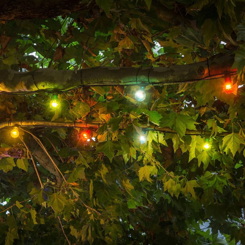 LED světelný řetěz pro prodloužení pivní zahrady, barevný