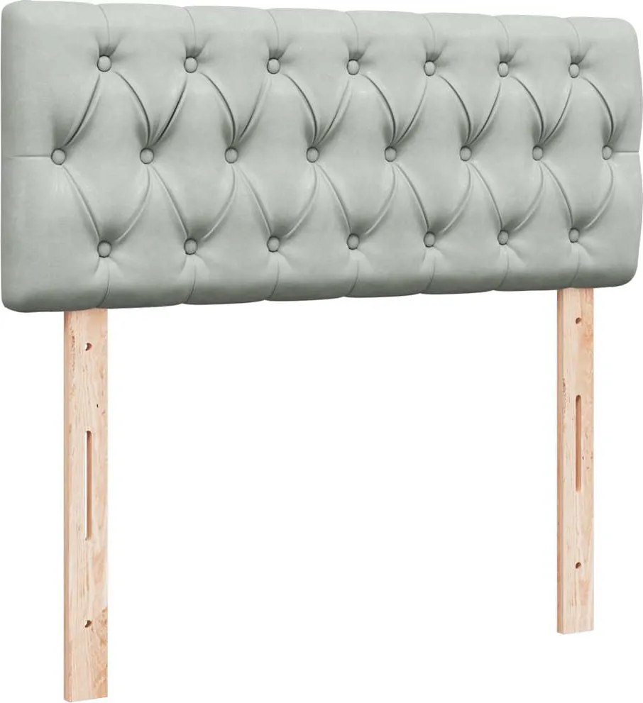 Box spring postel s matrací světle šedá 120x190 cm samet 3287692