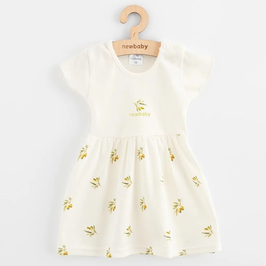 Kojenecké šaty z organické bavlny s krátkým rukávem New Baby Olivy, vel. 56 (0-3m)