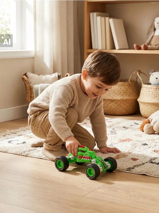 Sinsay - Auto dinosaurus se světelnými a zvukovými efekty - zelená