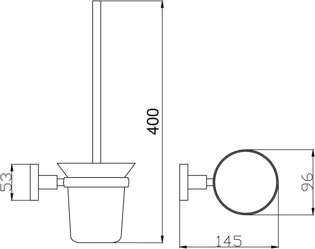 Slezák - RAV WC štětka, skleněná miska COLORADO - , Zlatá kartáčovaná