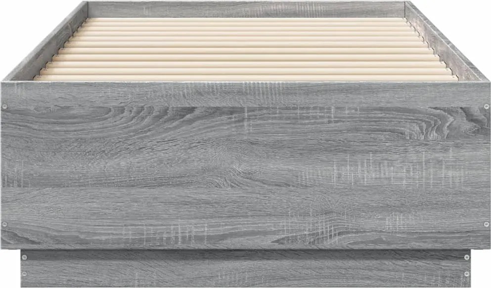 Rám postele s LED osvětlením šedý sonoma 75 x 190 cm kompozit 3209672