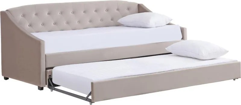 Rozkládací postel 90x200, hnědošedá Taupe, ALODA Kondela 0000399606