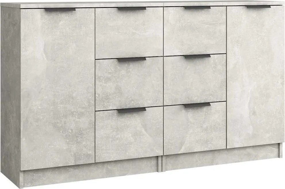 Příborníky 2 ks betonově šedé 60 x 30 x 70 cm kompozitní dřevo 3115791