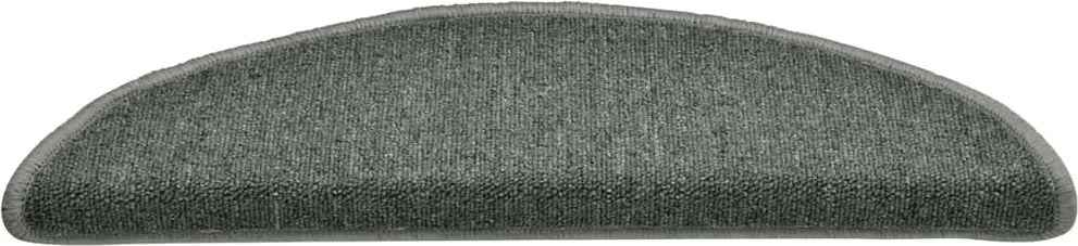 Schodové rohože 30 ks 56 x 17 x 3 cm tmavě zelené půlkulaté 3365741