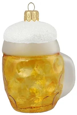 Vánoční ozdoba půllitr piva 10°