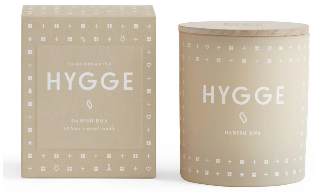 SKANDINAVISK Vonná svíčka HYGGE (útulný domov) 190 g, béžová barva, sklo