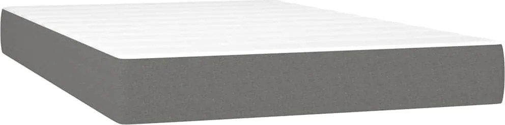 Box spring postel s matrací tmavě šedá 120x200 cm textil 3140042