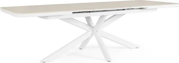 BIZZOTTO Rozkládací zahradní stůl PASCAL 200-260x100 cm bílý 0663957