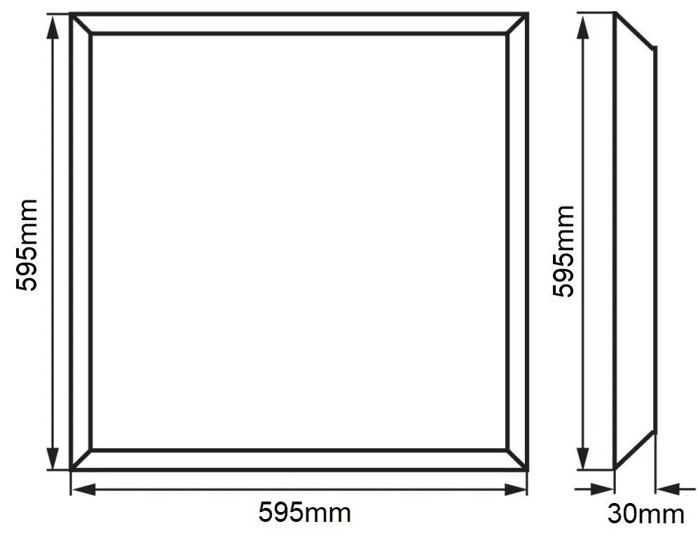 T-LED LED panel UGRB6060 UGR<19 40W 60x60cm Denní bílá